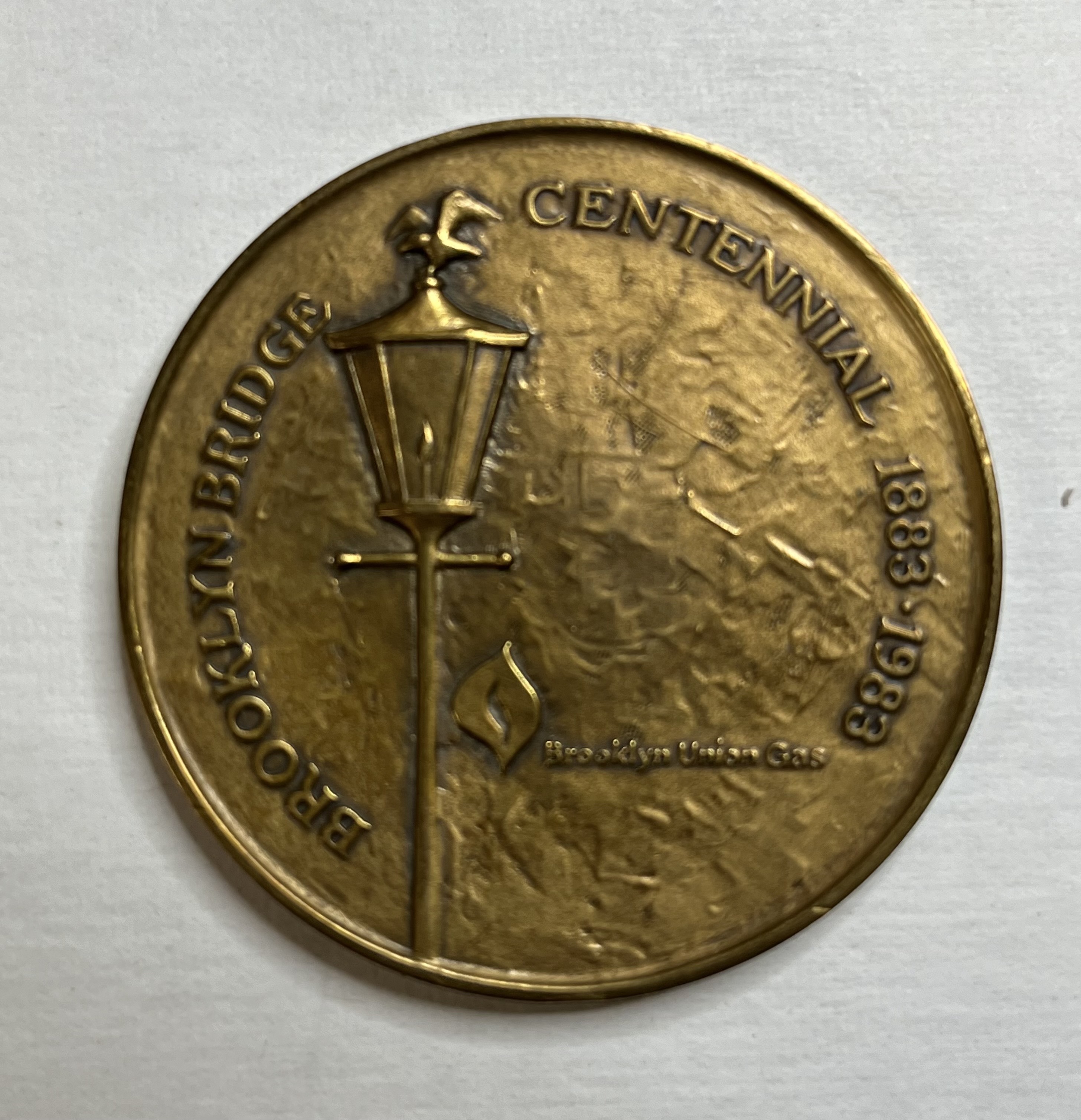 Official Brooklyn Bridge Centennial 1883-1983 50mm Bronze Medal ...