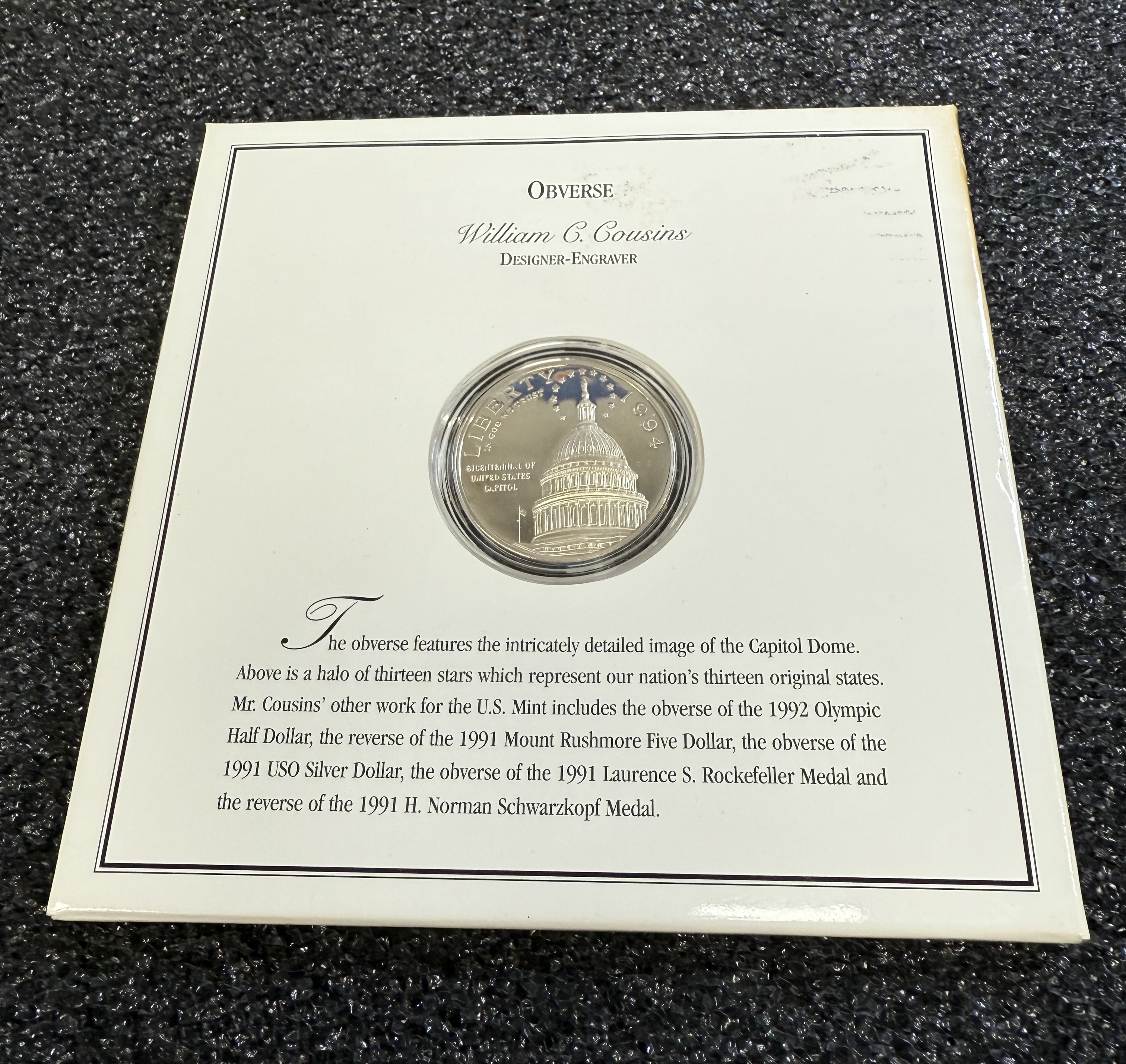 1994 United States Mint Capitol Bicentennial Commemorative Silver ...