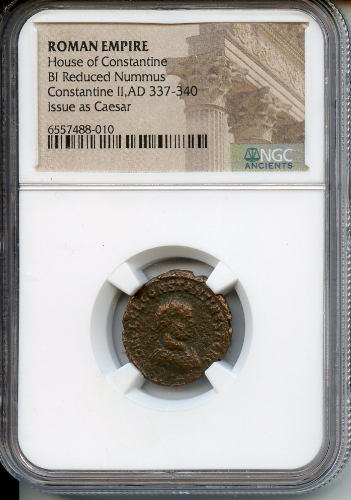 Ancient Roman Coin Constantine II Reduced Nummus Bronze NGC Certified ...