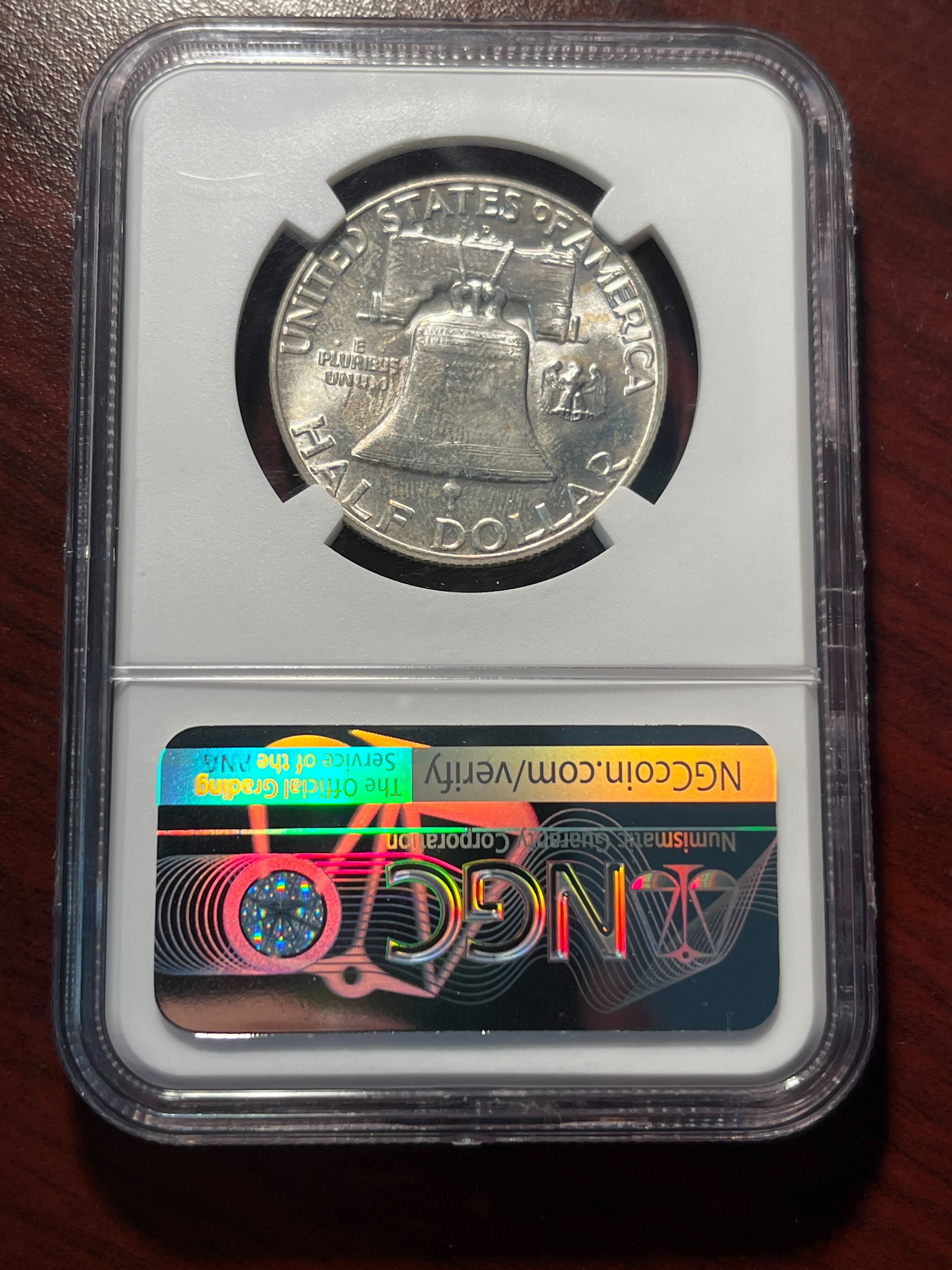 1961-D Franklin Half Dollar 50c Silver Coin NGC UNC Details Bill Fivaz ...