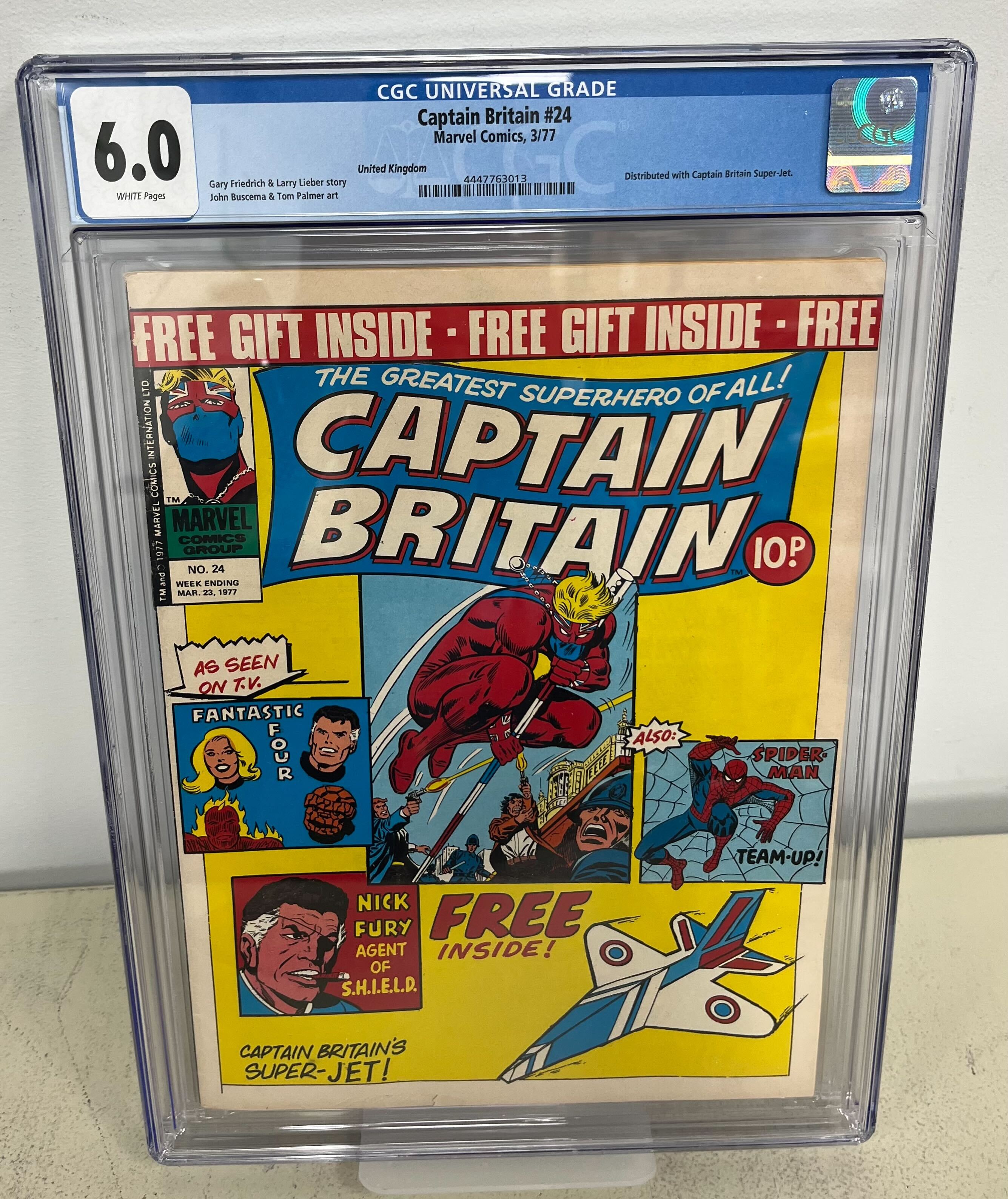 Captain Britain #24 Marvel Comics 3/1977 CGC Graded 6.0 Large Size ...