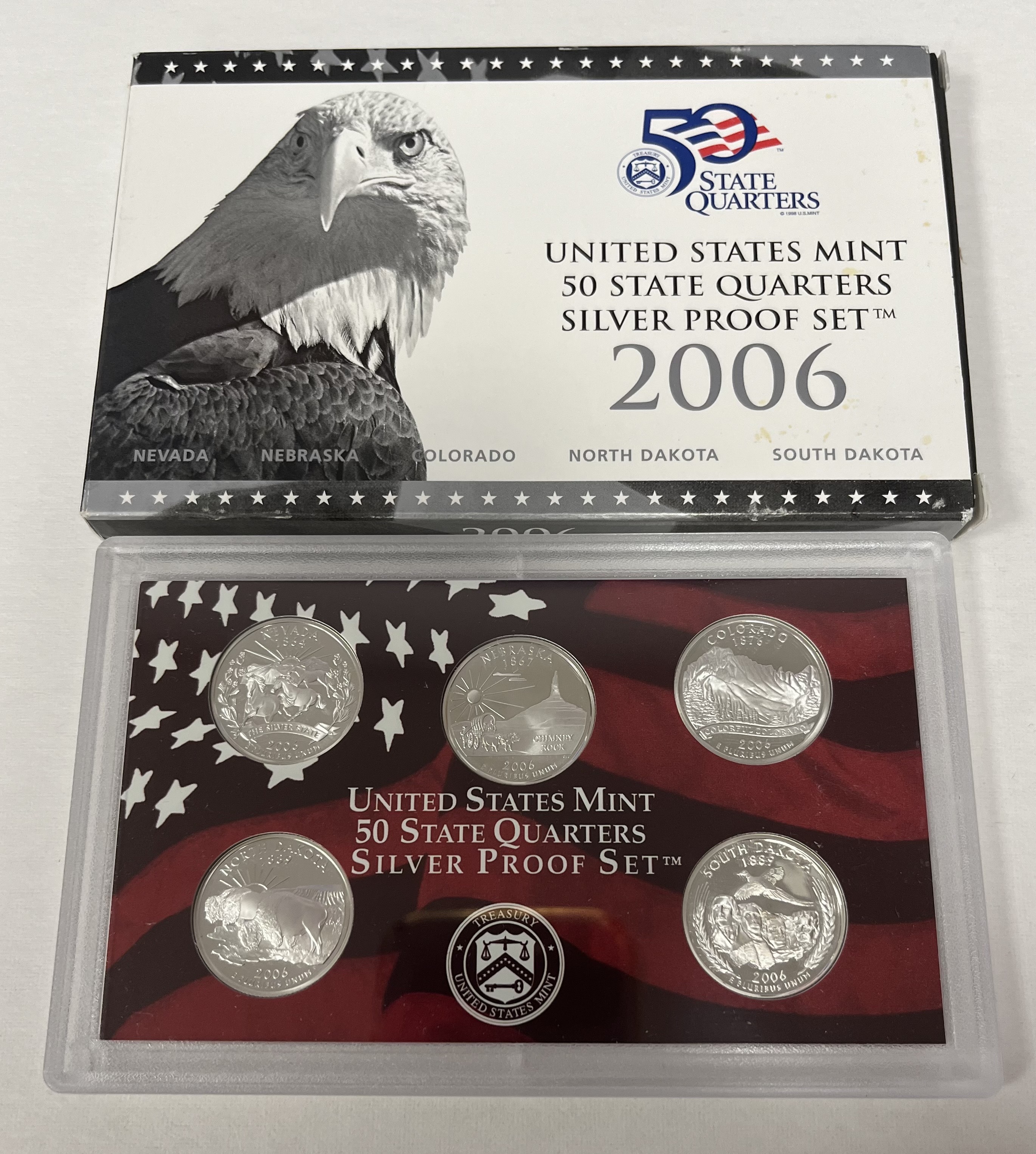 2006 U.S. Mint 50 State Quarters Silver Proof Set in OGP | Property Room