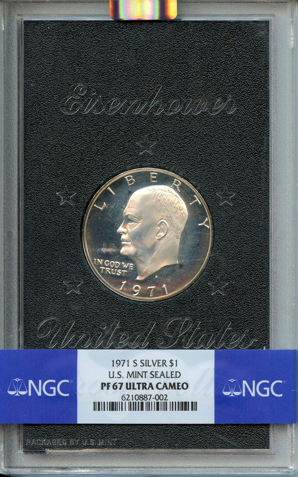 1971 S 40% Silver Eisenhower Ike Dollar US Mint Sealed NGC Graded PF 67 ...
