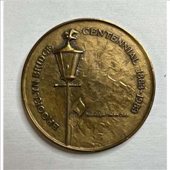 Official Brooklyn Bridge Centennial 1883-1983 50mm Bronze Medal ...