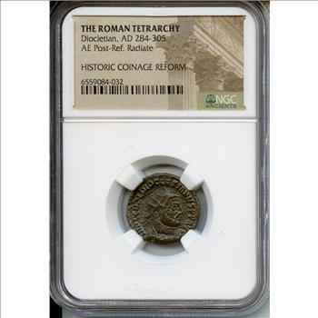 Ancient Roman Coin Diocletian NGC Certified Radiate Bronze Coinage ...