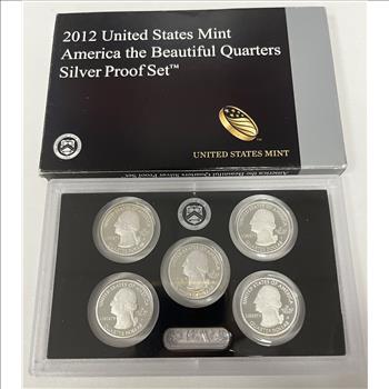 2012 U.S. Mint America the Beautiful Quarters Silver Proof Set in OGP ...