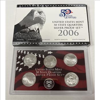 2006 U.S. Mint 50 State Quarters Silver Proof Set in OGP | Property Room