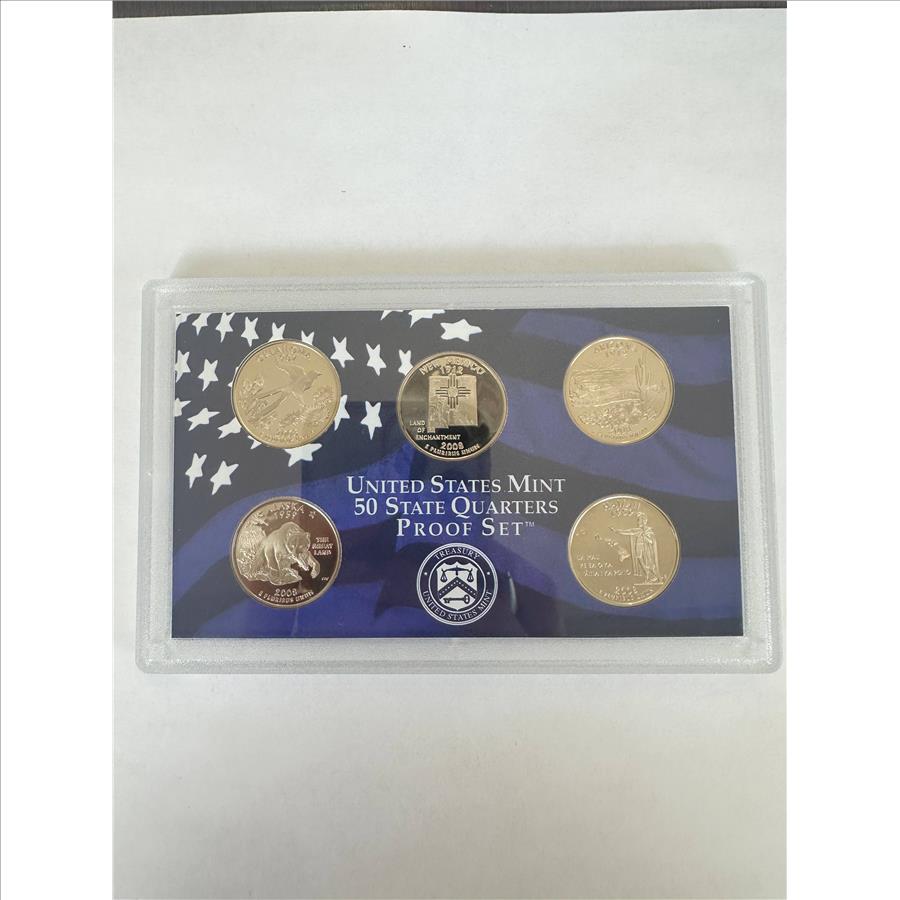 2008 S US Mint 5 Coin Proof Set - 5 States | Property Room
