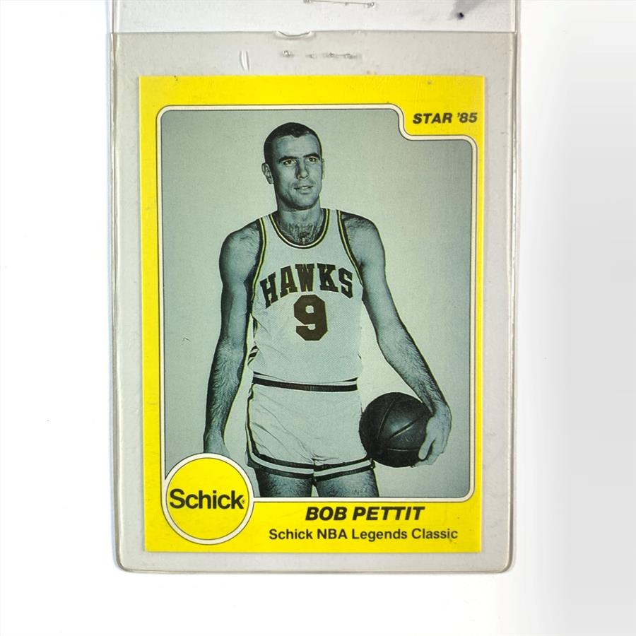 1985 star Cards Bob Pettit Schick NBA Legends Card High Grade ...