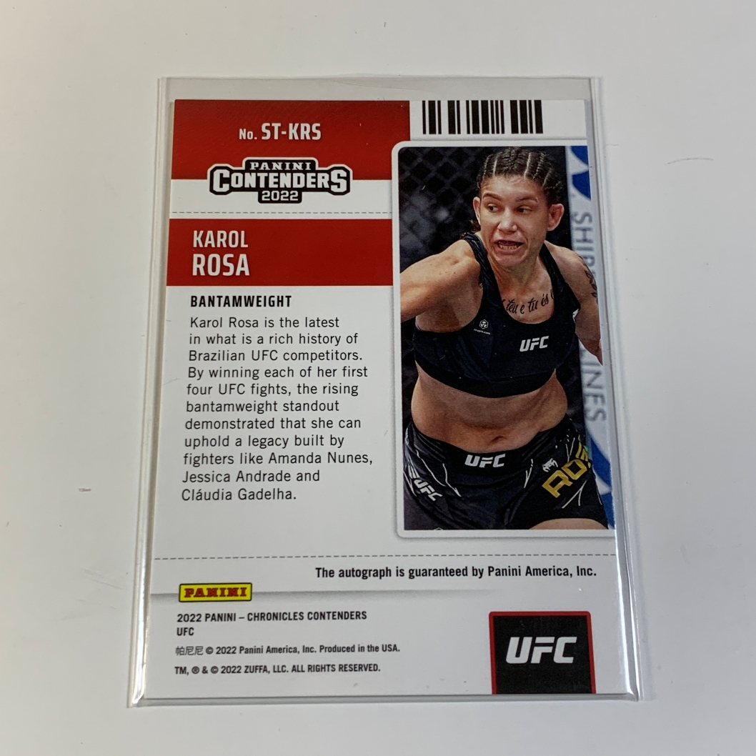 Panini Season Ticket Autographed Karol Rosa Card in Protective Holder ...