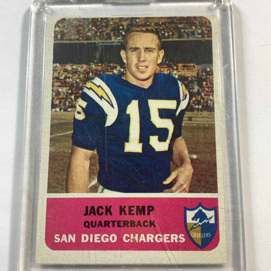 1962 Fleet Jack Kemp High Grade Vintage Trading Card in Protective ...