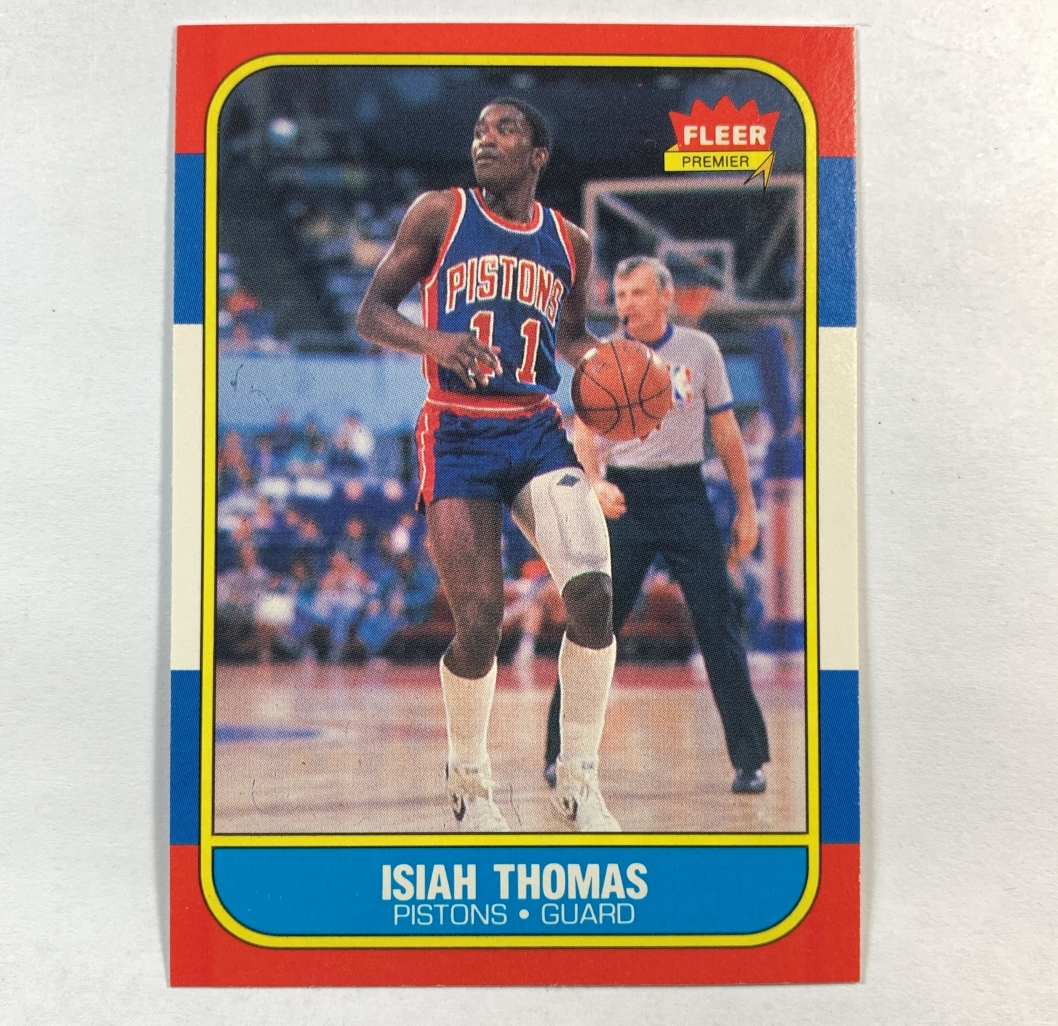 1986 Fleer Isiah Thomas Rookie Trading Card in Protective Sleeve High ...