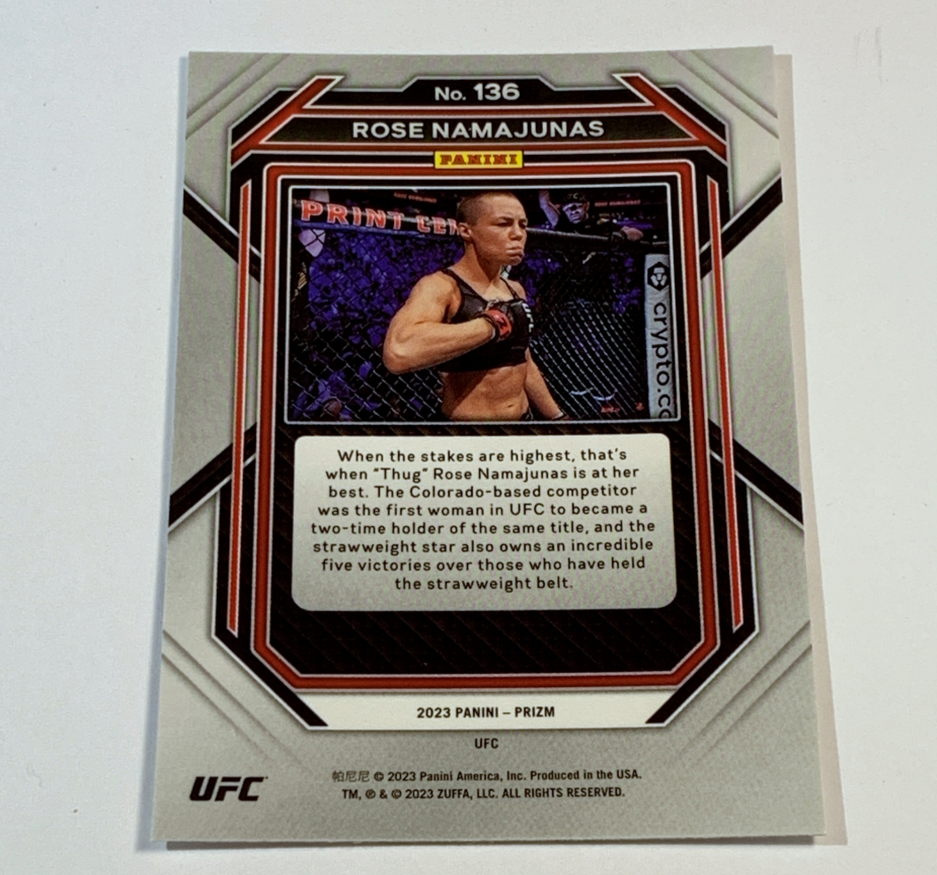 2023 Panini Prism UFC Card of Champion Thug Rose Namajunas | Property Room