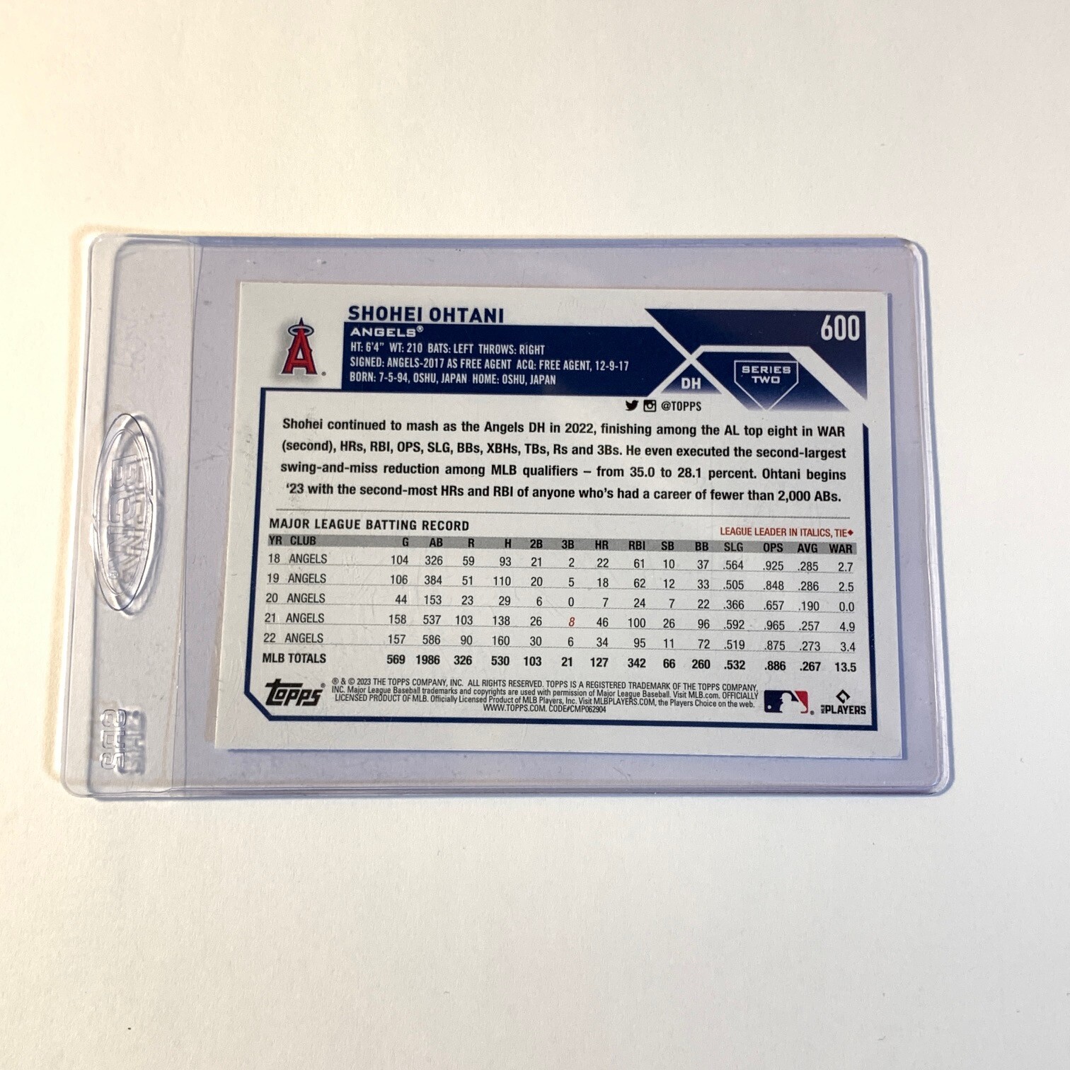 2023 Topps Shohei Otani Baseball Card Traded to Los Angeles Dodgers ...