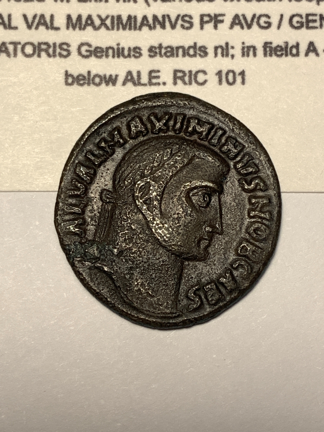 Ancient Roman Coin Maximianus II as Augustus 308-310AD | Property Room