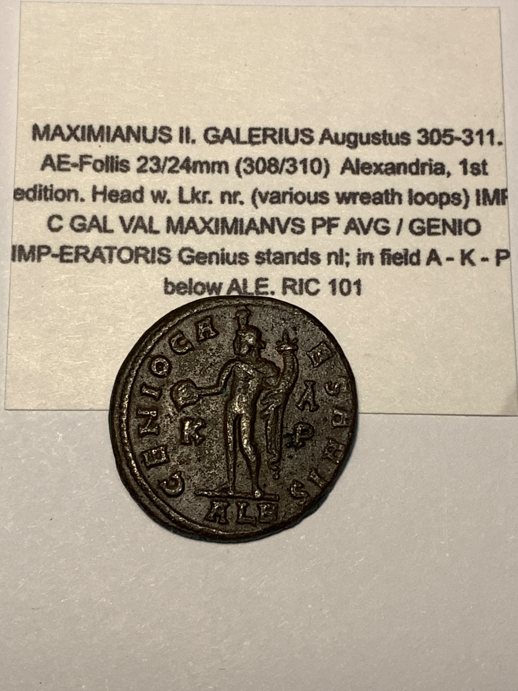 Ancient Roman Coin Maximianus II as Augustus 308-310AD | Property Room