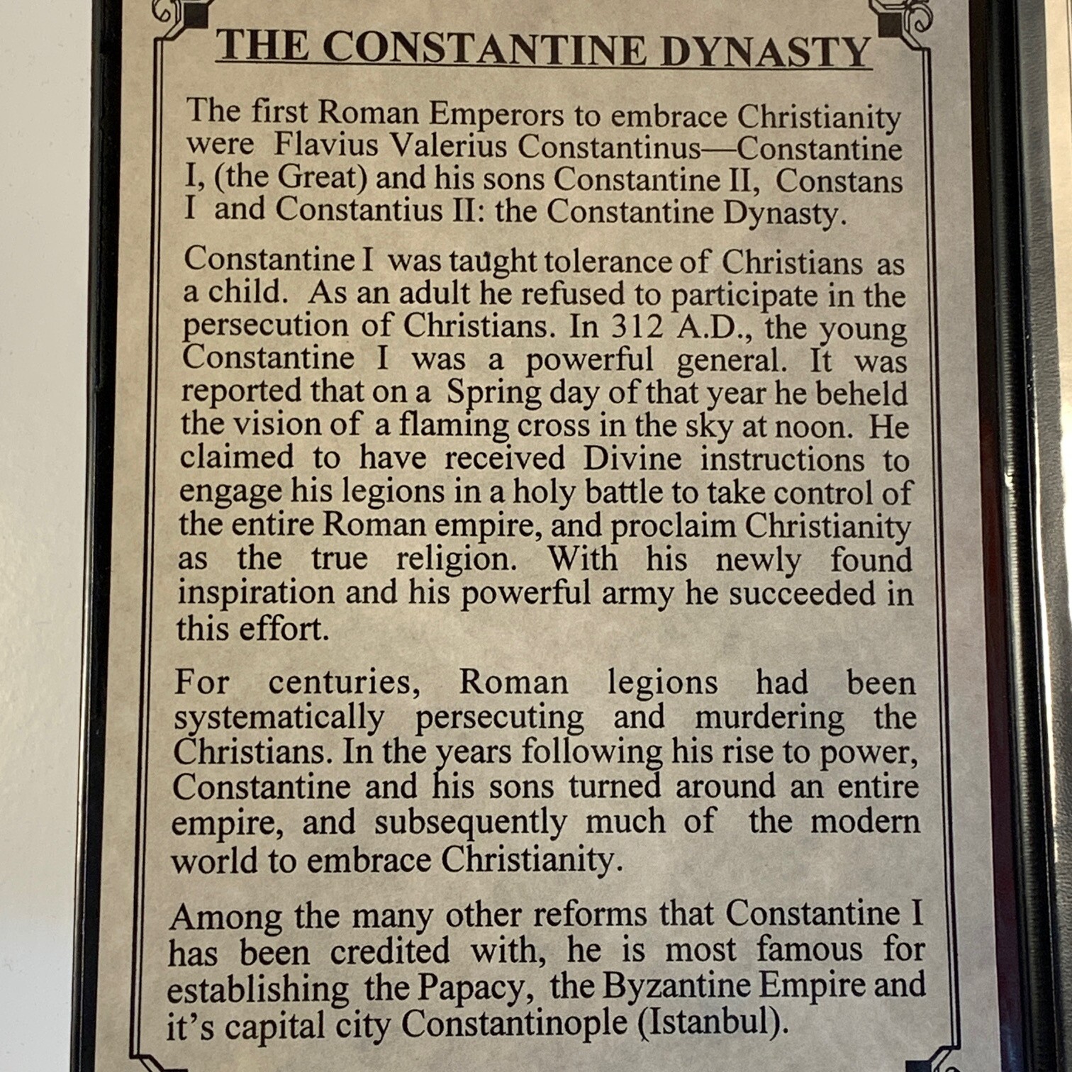 Ancient Roman Coin Story Album Constantine Dynasty | Property Room