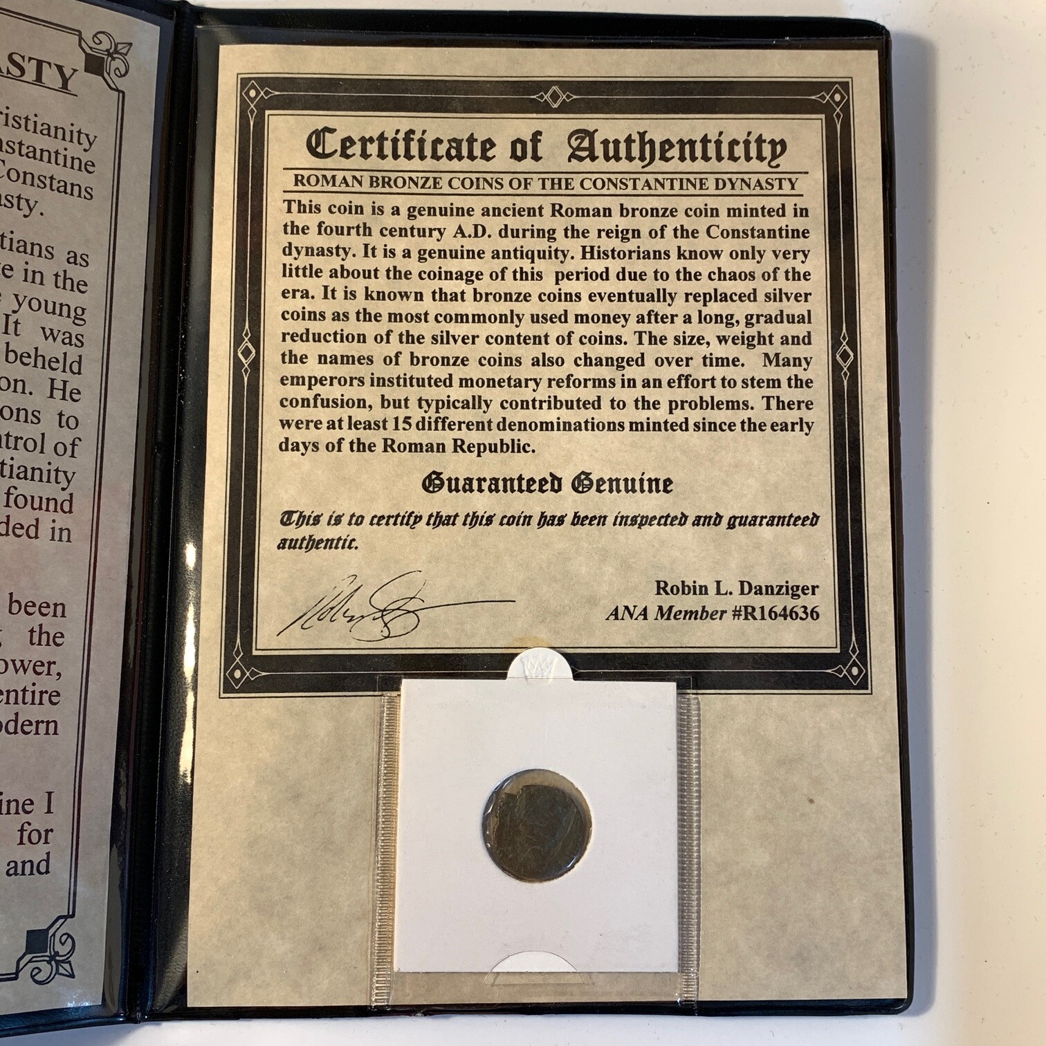 Ancient Roman Coin Story Album Constantine Dynasty | Property Room