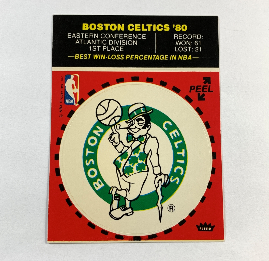 Boston Celtics 1981 Fleer Basketball Team Sticker | Property Room