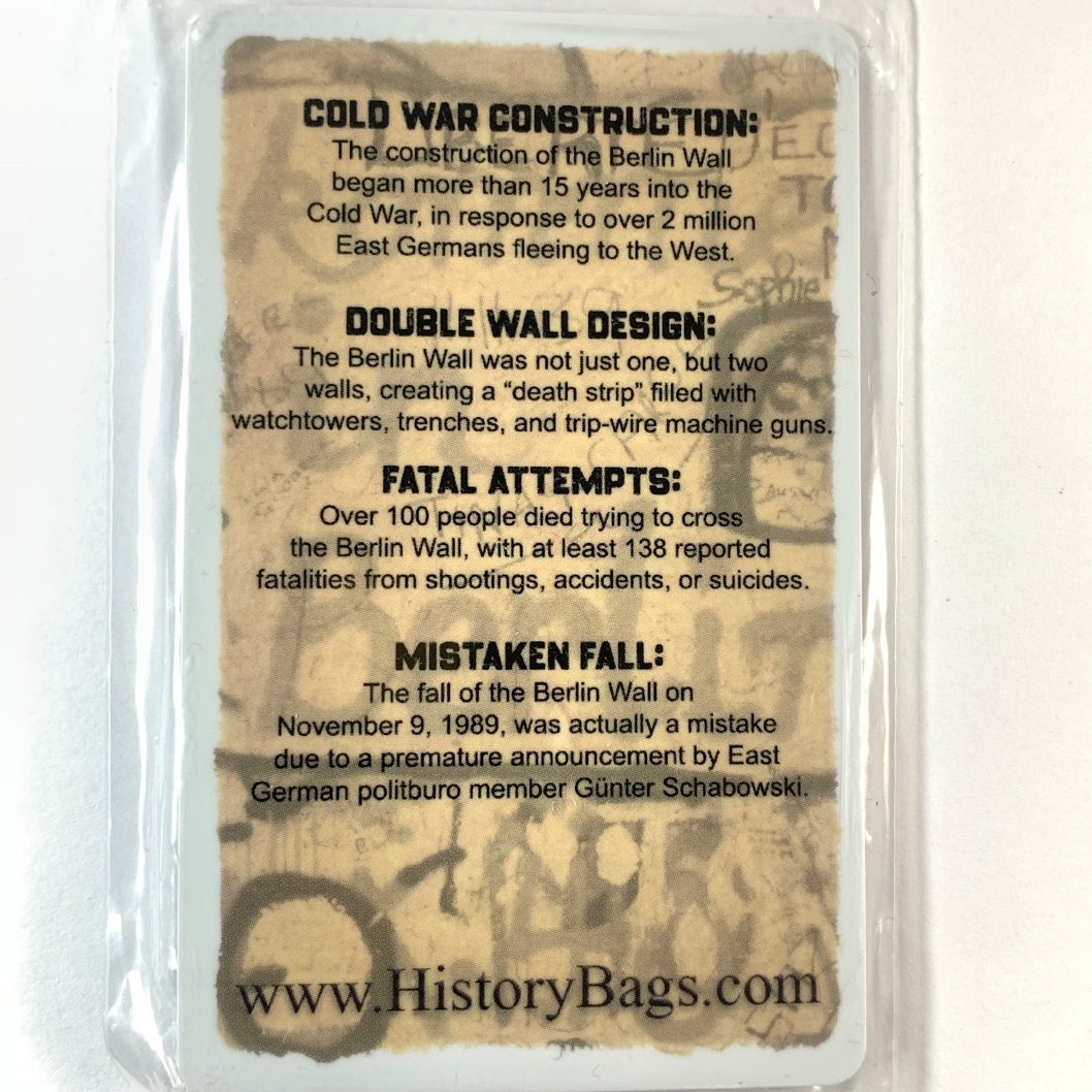 Certified Authentic Chunk of the Berlin Wall with COA | Property Room