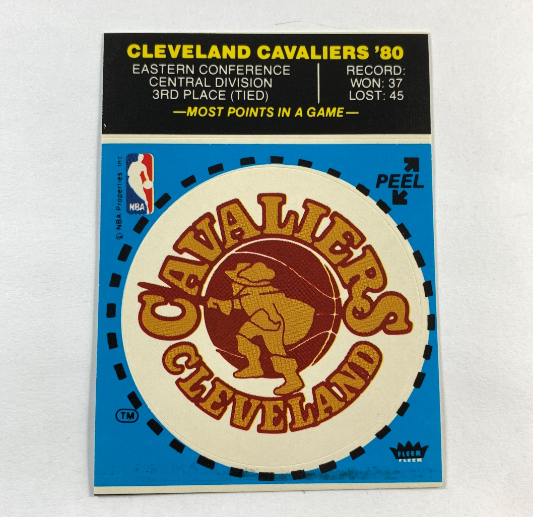 Cleveland Cavaliers 1981 Fleer Basketball Team Sticker | Property Room