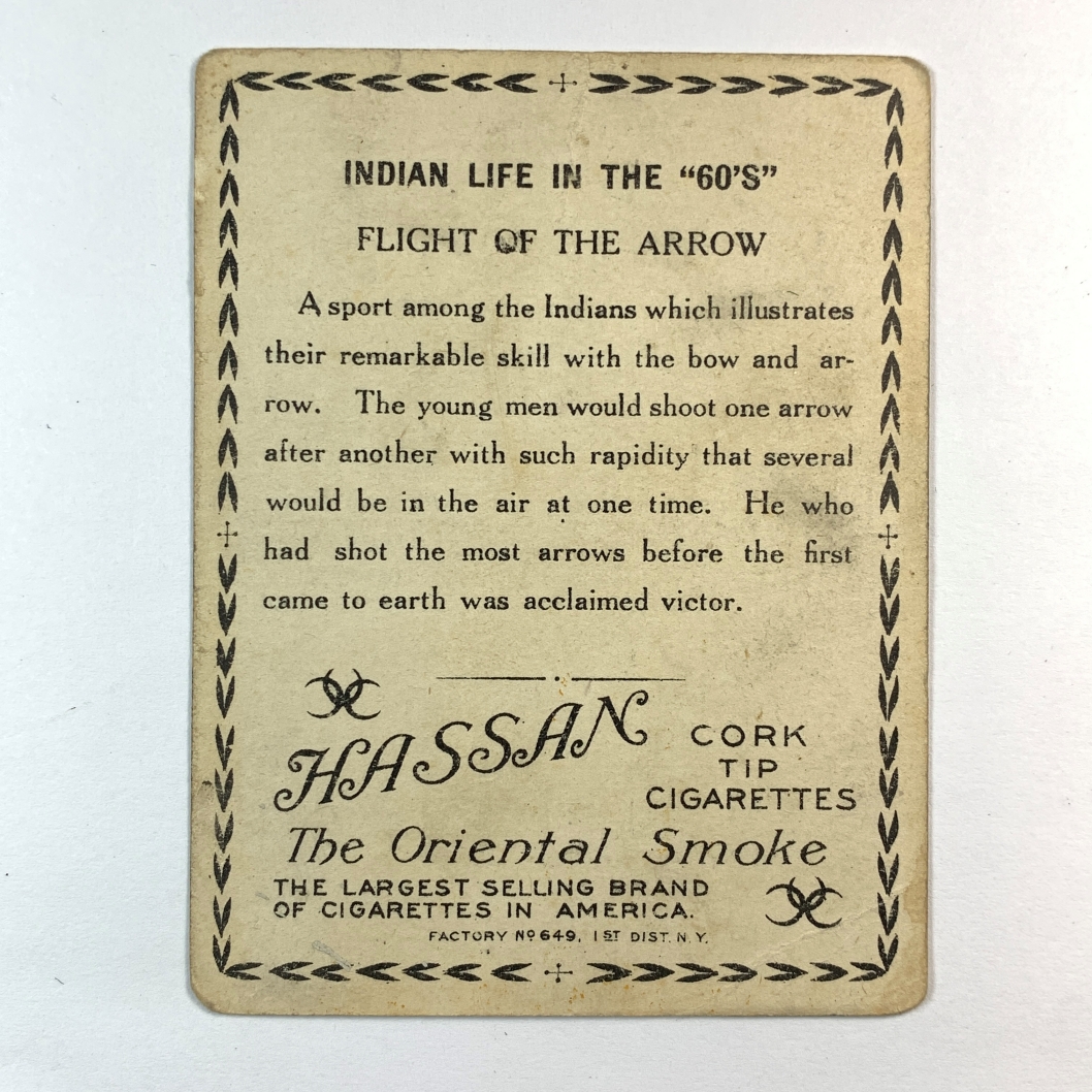 Flight of the Arrow 1910s Hassan Cigarettes Tobacco Card | Property Room