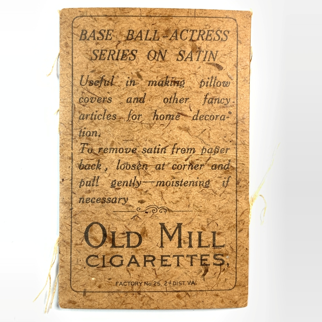 Frances Cameron 1910 Old Mill Cigarette ACTRESS silk | Property Room