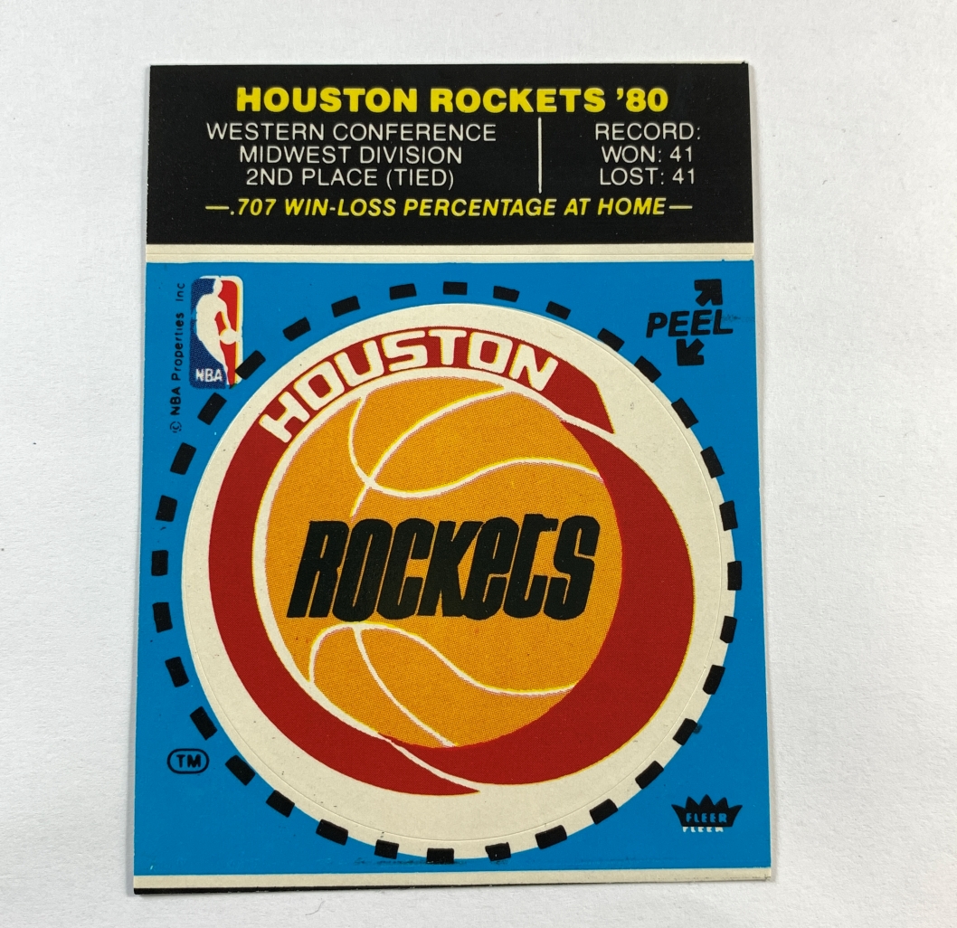 Houston Rockets 1981 Fleer Basketball Team Sticker | Property Room
