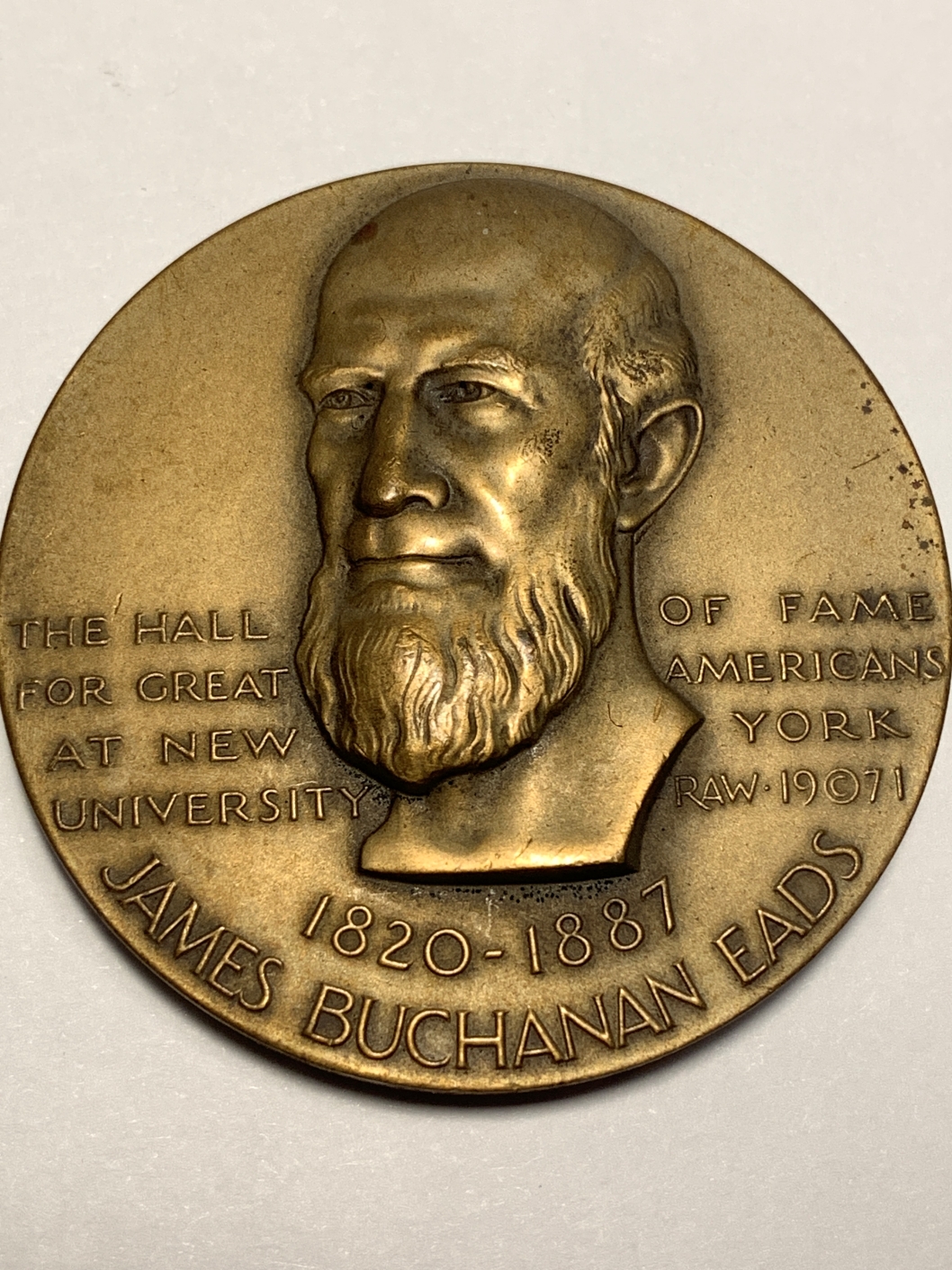 Mississippi River Commemorative 1971 James Buchanan Eads Hall of Fame ...
