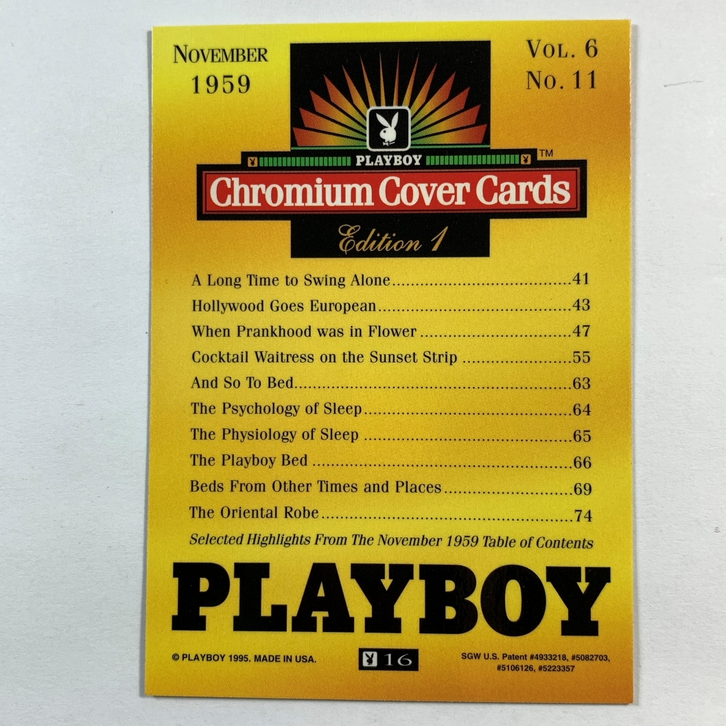Playboy High Grade Vintage Trading Card in Protective Sleeve | Property ...