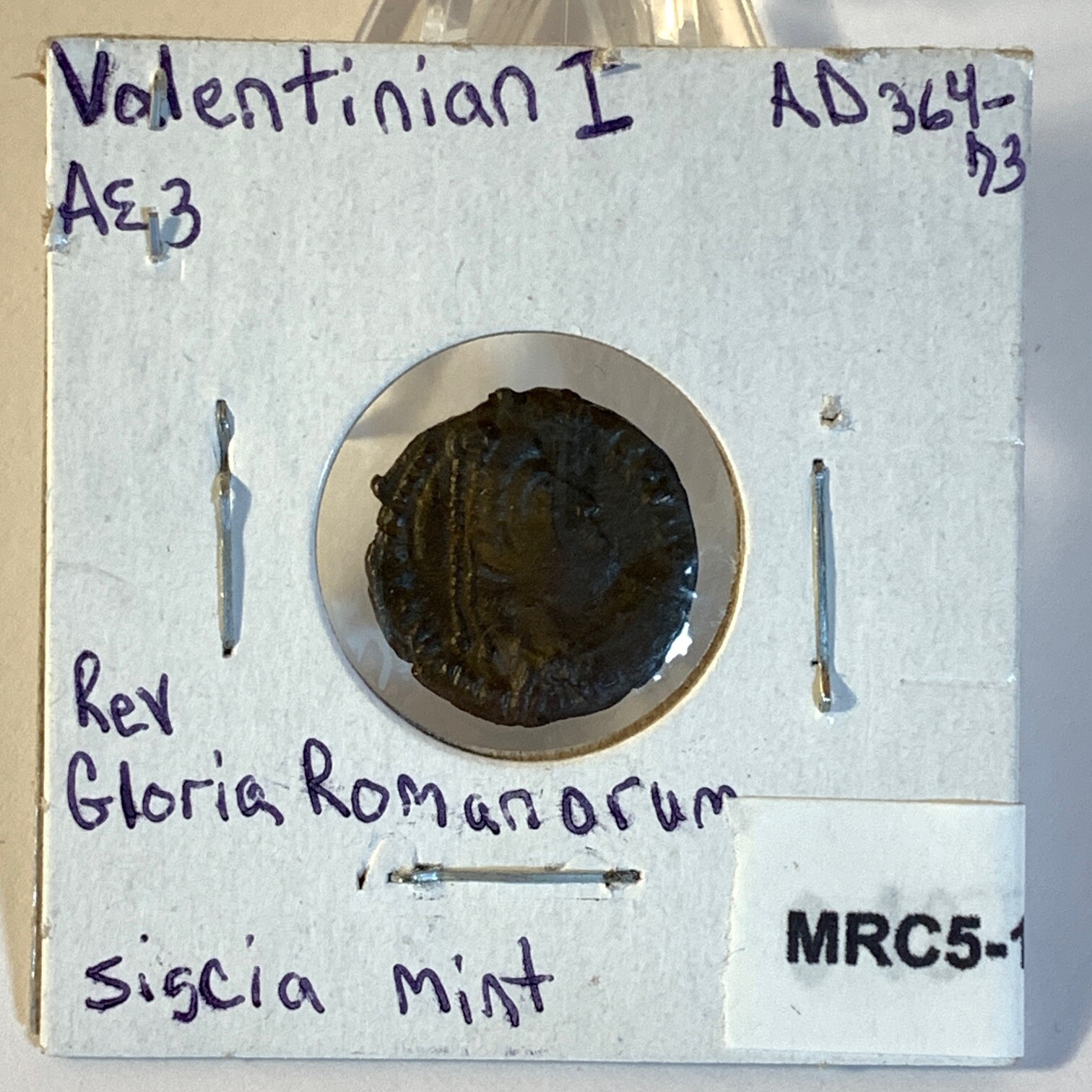 Roman Coin 364AD Valentinian the First Bronze Ancient | Property Room