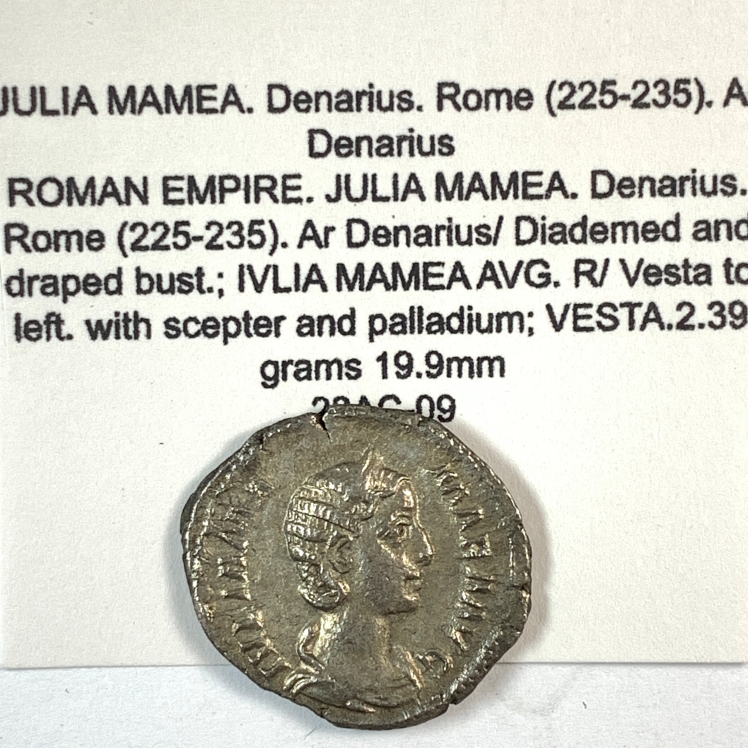 Roman Silver Denarius 226 AD Julia Mamaea Mother or Alexander Severus ...