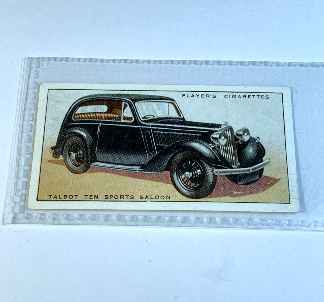 Talbot Ten Sports Saloon 1936 Players and Son's Pre-War Tobacco Card ...