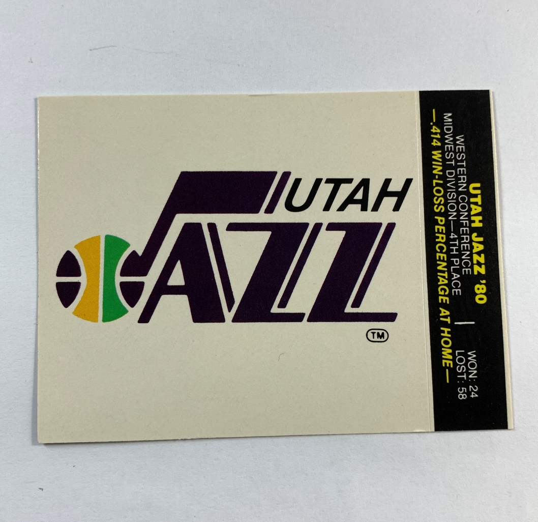 Utah Jazz 1981 Fleer Basketball Team Sticker | Property Room