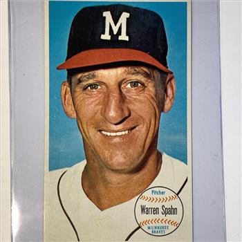1964 Topps Giant Card Warren Spaghn 300 Win Club Hall of Fame Pitcher ...