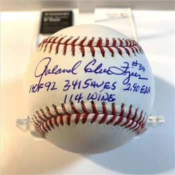Rollie Finger Multi Inscription Autographed Baseball PSA DNA ...