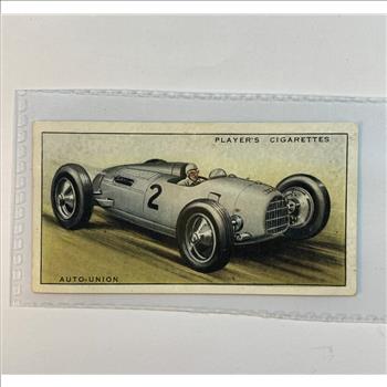 Auto union CIGARETTE CARD John Player & Sons Tobacco. MOTOR CARS 1st ...