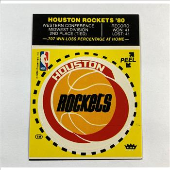 Houston Rockets 1981 Fleer Basketball Team Sticker | Property Room