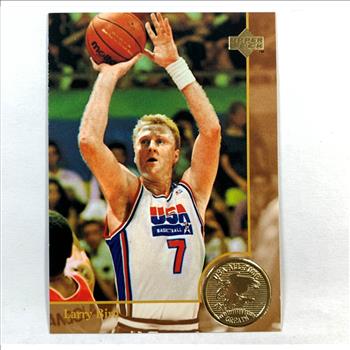 Larry Bird Premium Gold Upper Deck Trading Card in Protective Sleeve ...
