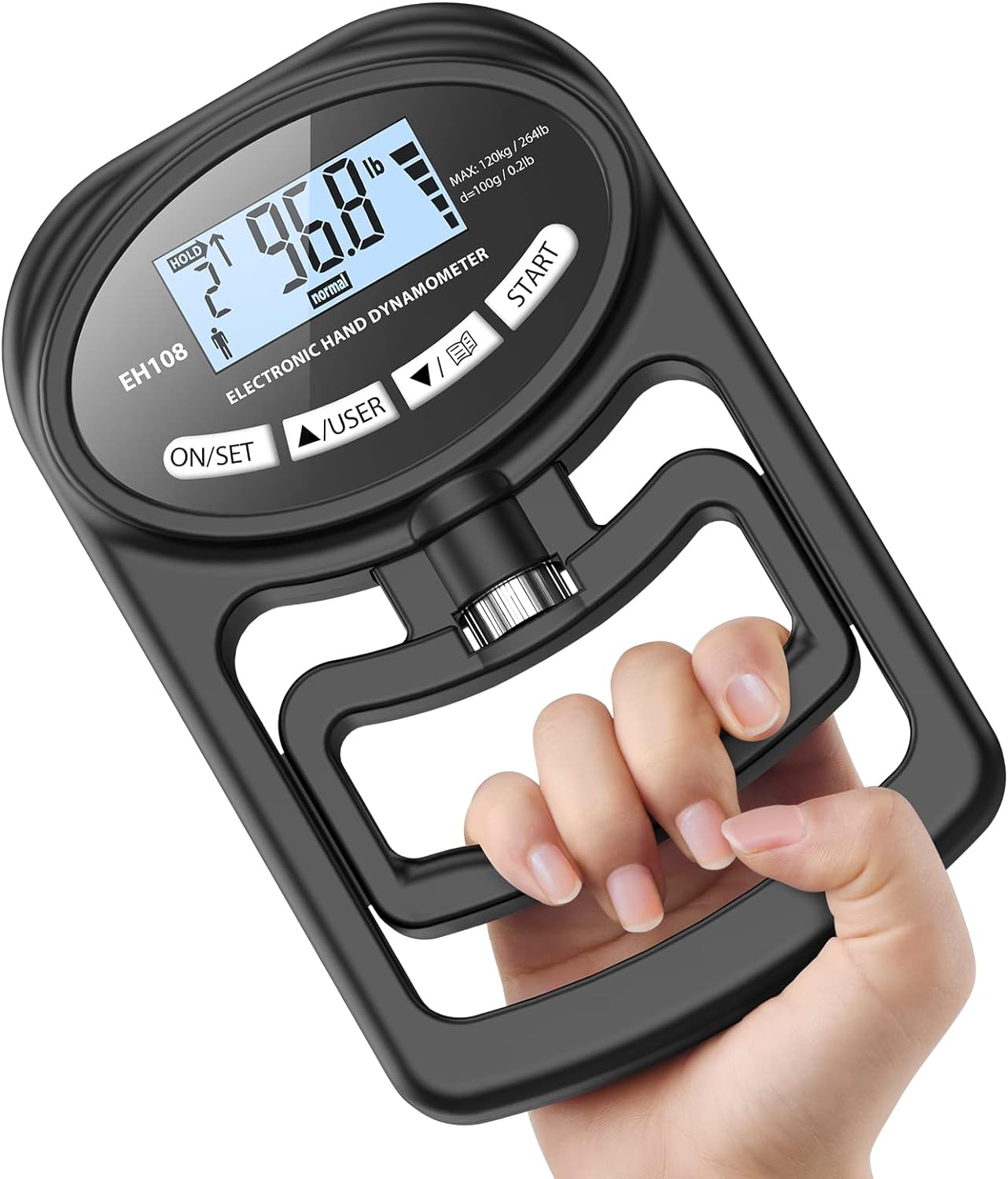 Hand Dynamometer Grip Strength Trainer - Electronic Hand Grip Strength ...