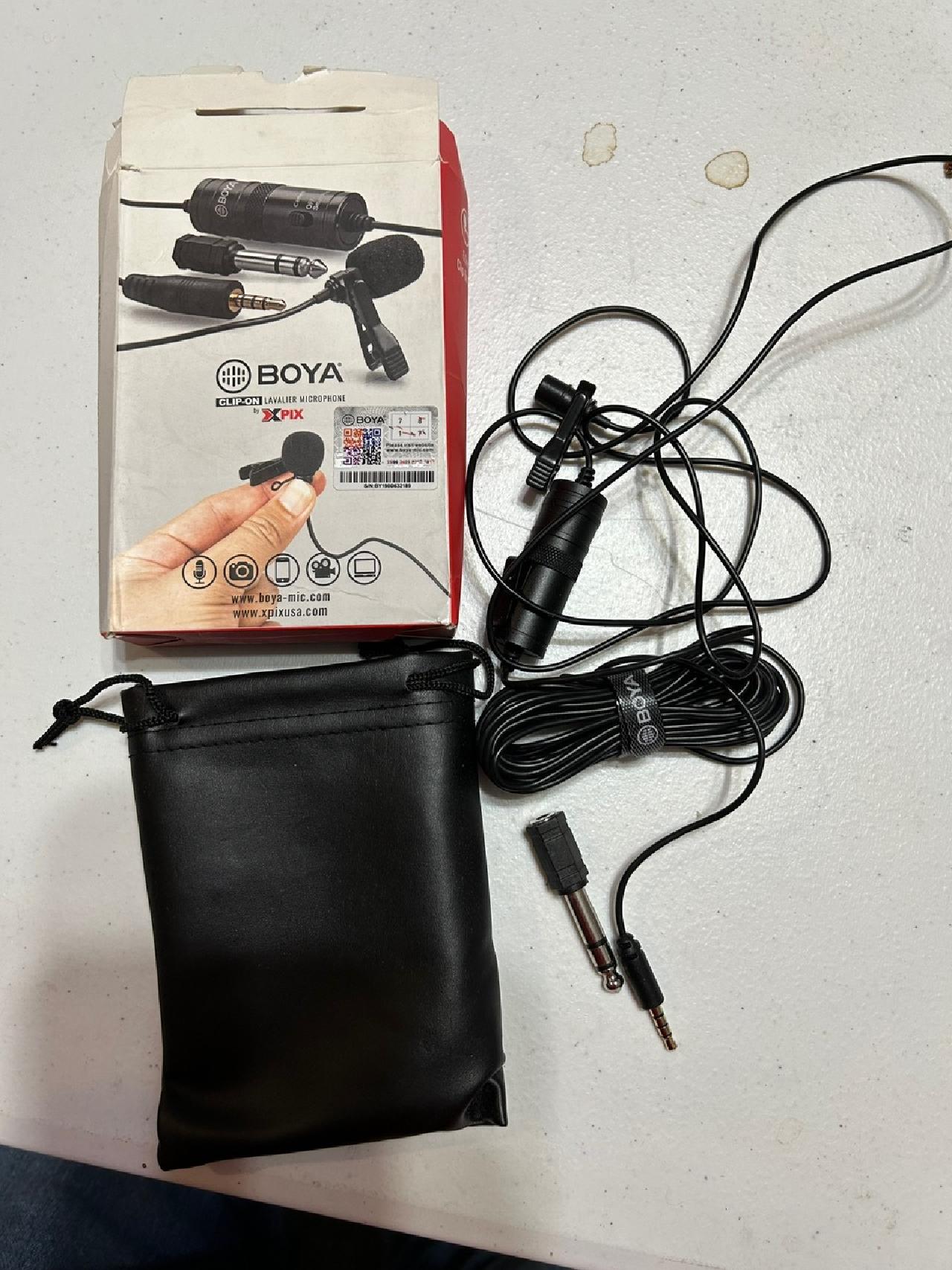 BOYA XPIX Clip-on Mini Mic Microphone 3.5mm Lavalier Mic For DSLR ...