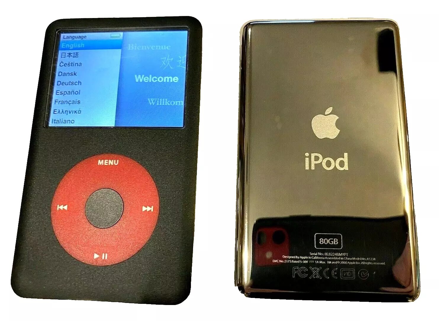 Apple iPod Classic 6th Generation Black Red (80 GB) - Excellent ...