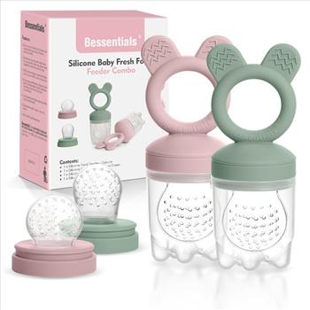 Bessentials Baby Fresh Fruit Food Feeder - 2 Pack Silicone Baby Mesh ...