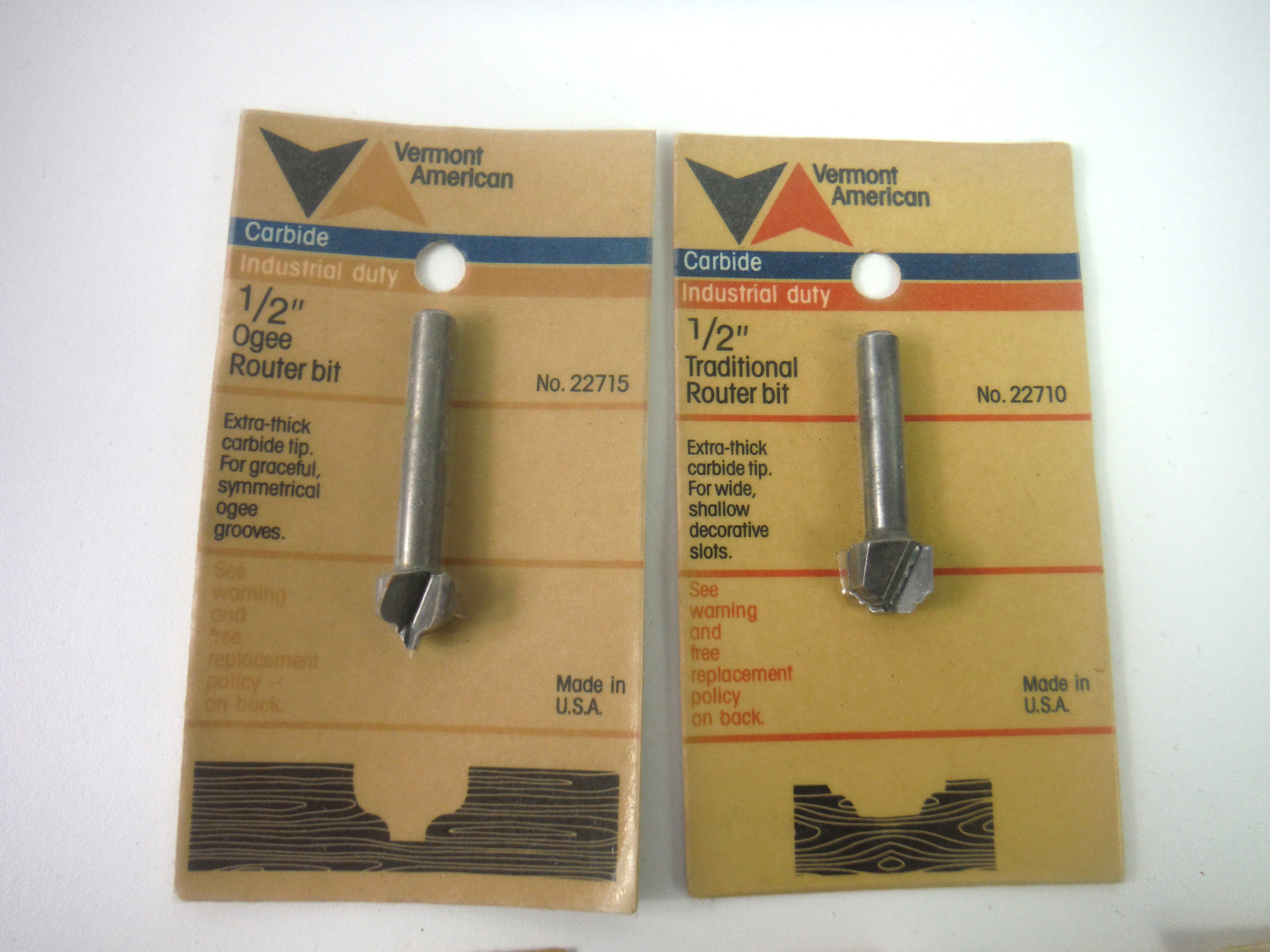 Eleven Vermont American Router Bits And Bearings | Property Room