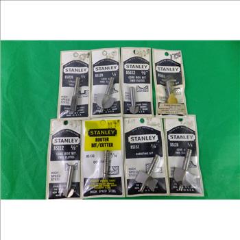 Lot Of 8 Stanley Router Bit/Cutter Retail $17ea for $136 Total ...