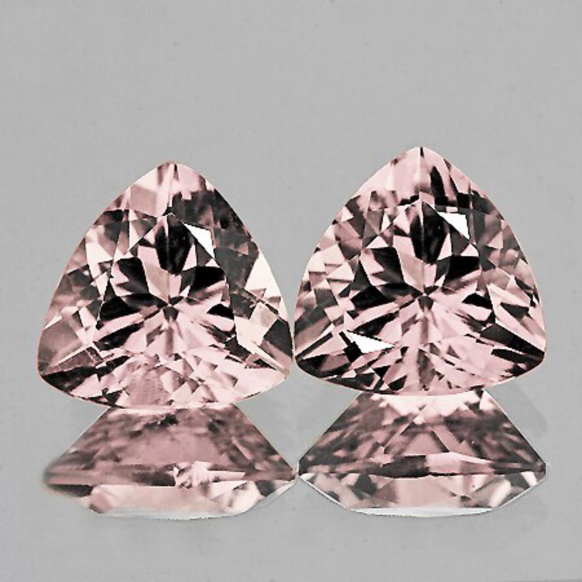 Natural Peach Pink Morganite Pair [VVS] | Property Room
