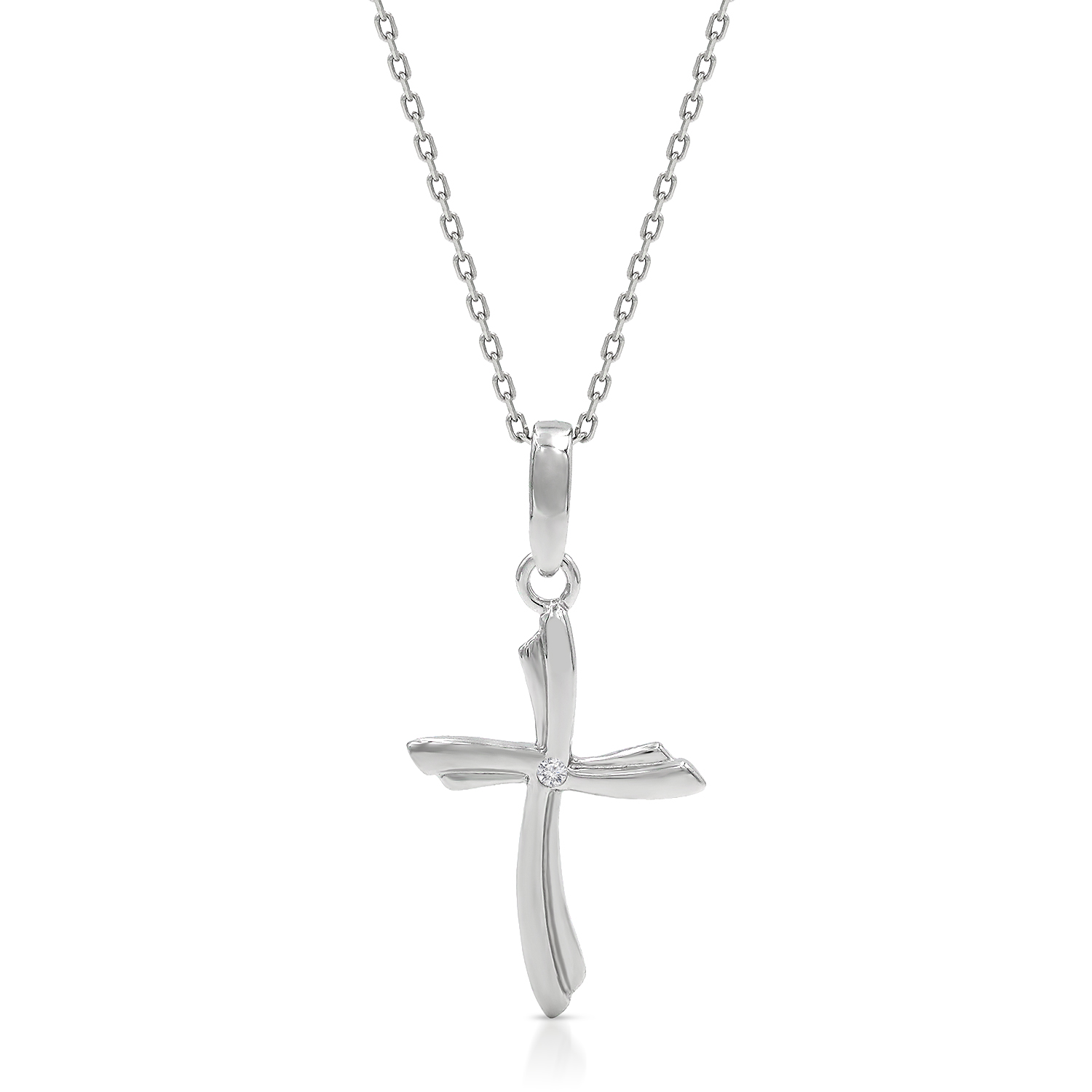 925 Sterling Silver Wavy Cross Pendant | Property Room