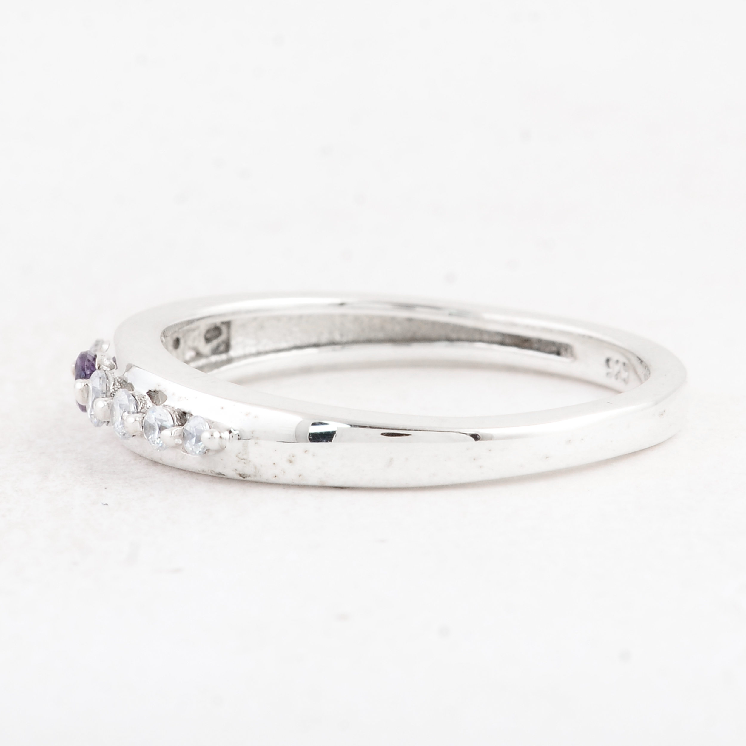 NO RESERVE 0.38 Ct Round Amethyst 925 Sterling Silver Ring | Property Room