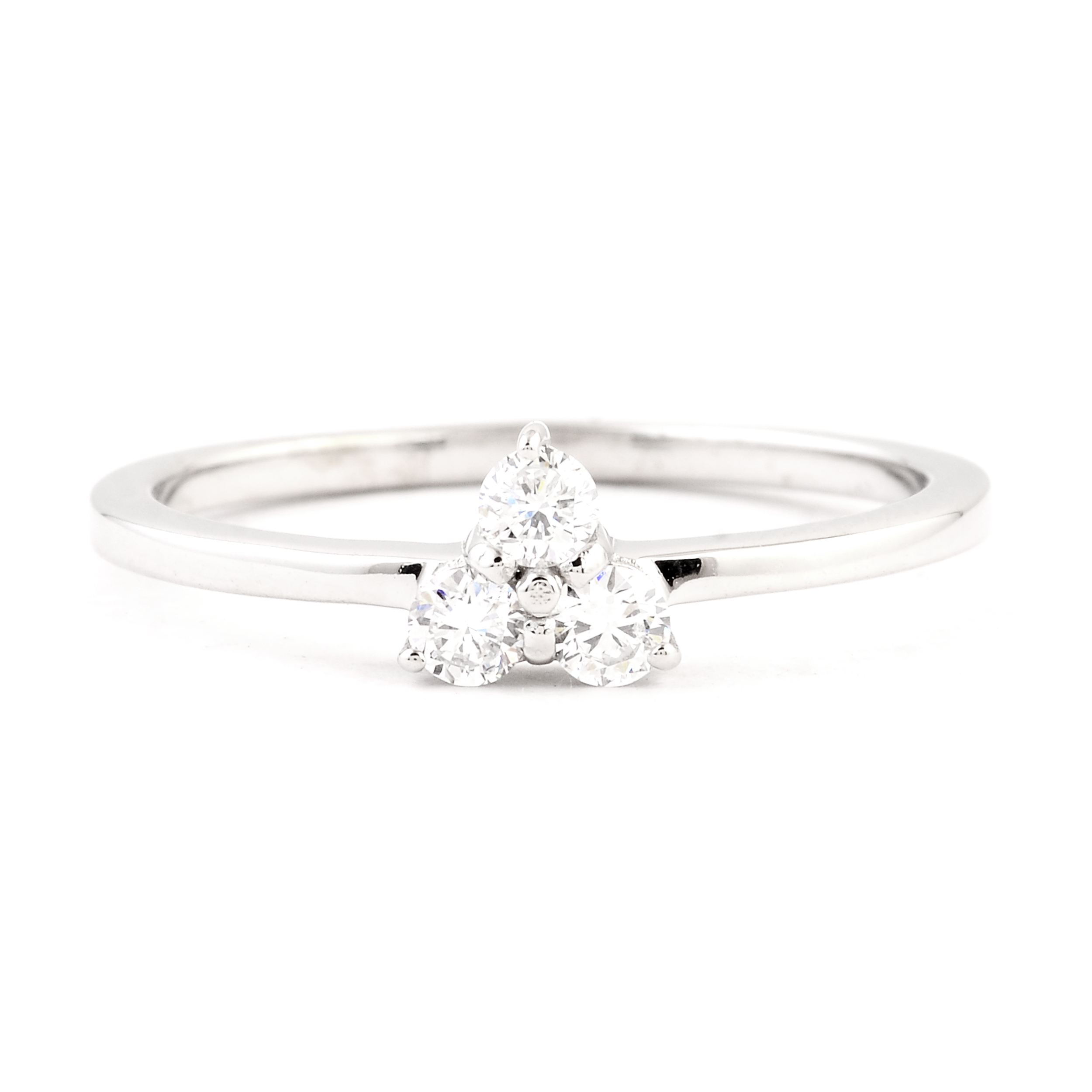 NO RESERVE0.21 Ct Round Lab Grown Diamond 925 Silver Ring | Property Room