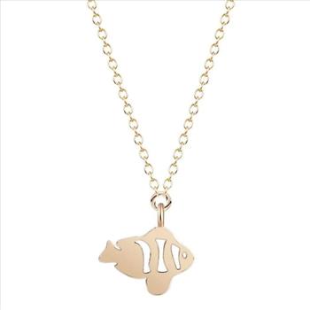 NO RESERVE: Stunning Gold Plated Polished Clown Fish Pendant Necklace ...